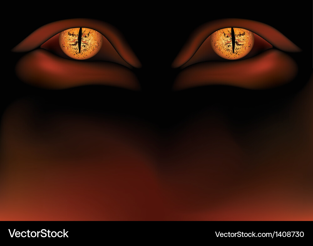 Demon eyes Royalty Free Vector Image - VectorStock