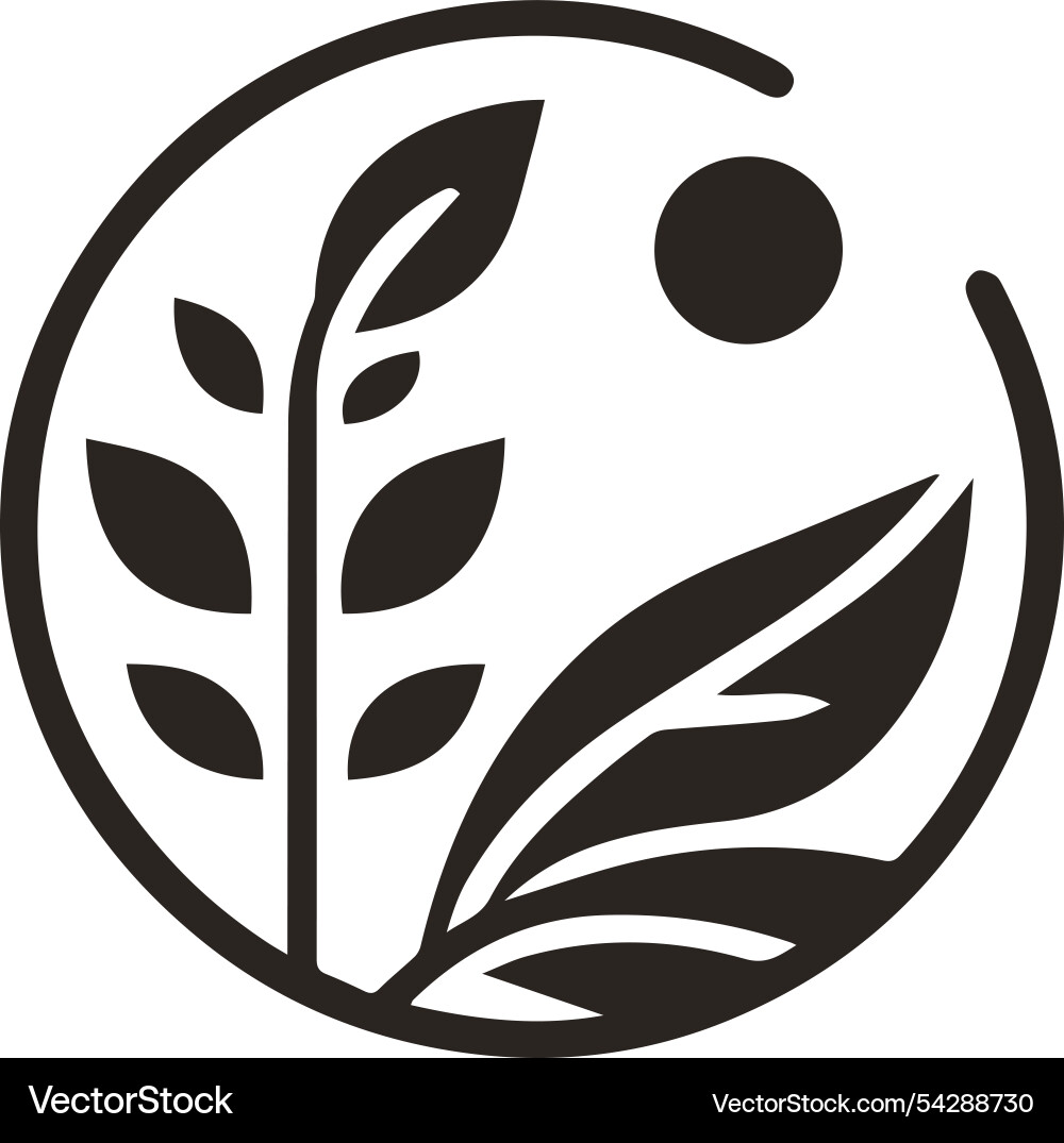 Environmentally-themed black and white design Vector Image