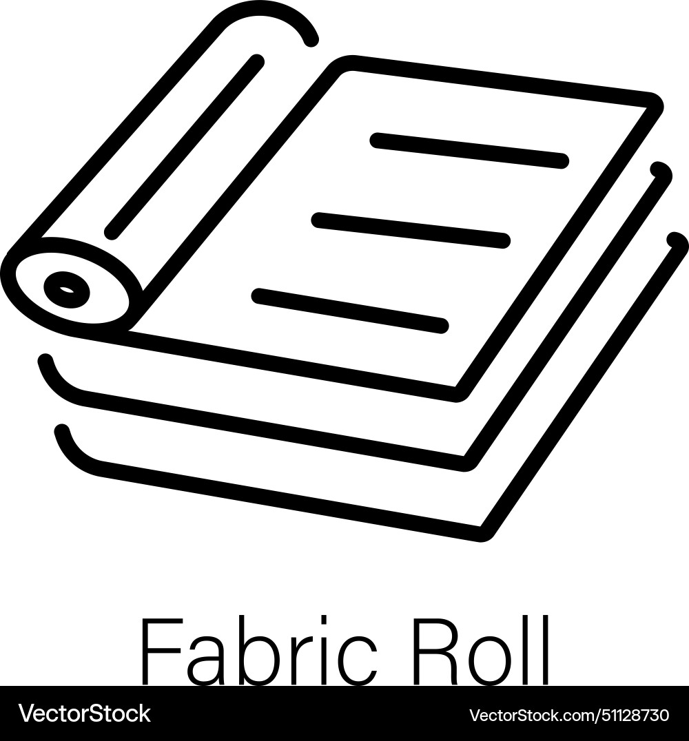 Fabric roll Royalty Free Vector Image - VectorStock