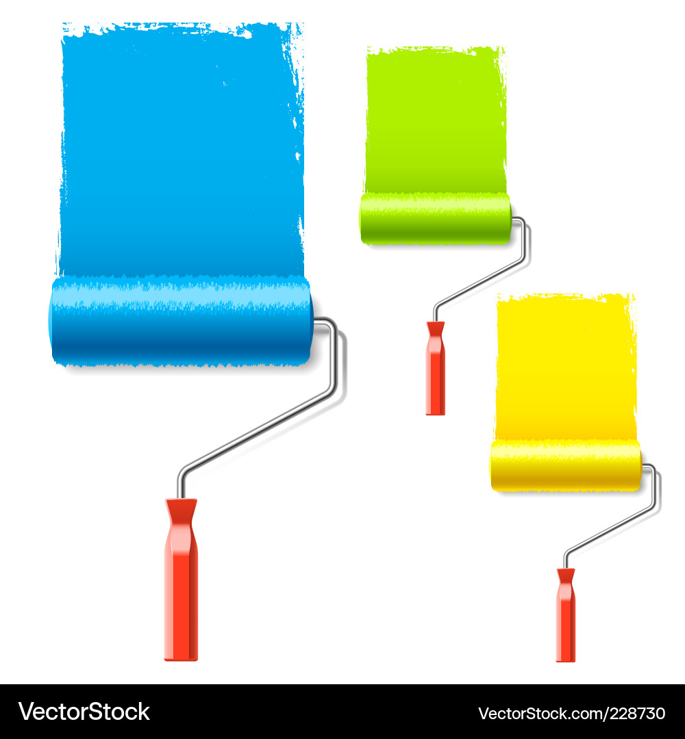Paint roller Royalty Free Vector Image - VectorStock