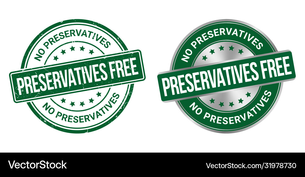 Preservatives free grunge stamp and label Vector Image