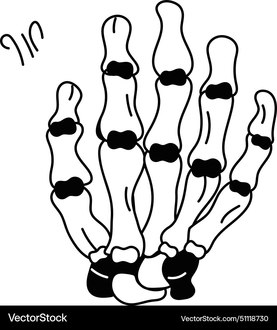 Skeleton hand Royalty Free Vector Image - VectorStock