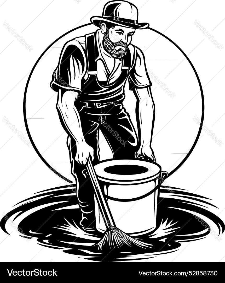 Spotless solutions floor cleaning icon design Vector Image