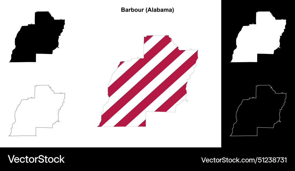 Barbour outline map Royalty Free Vector Image - VectorStock