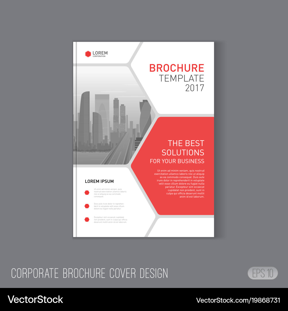 Brochure cover design template Royalty Free Vector Image