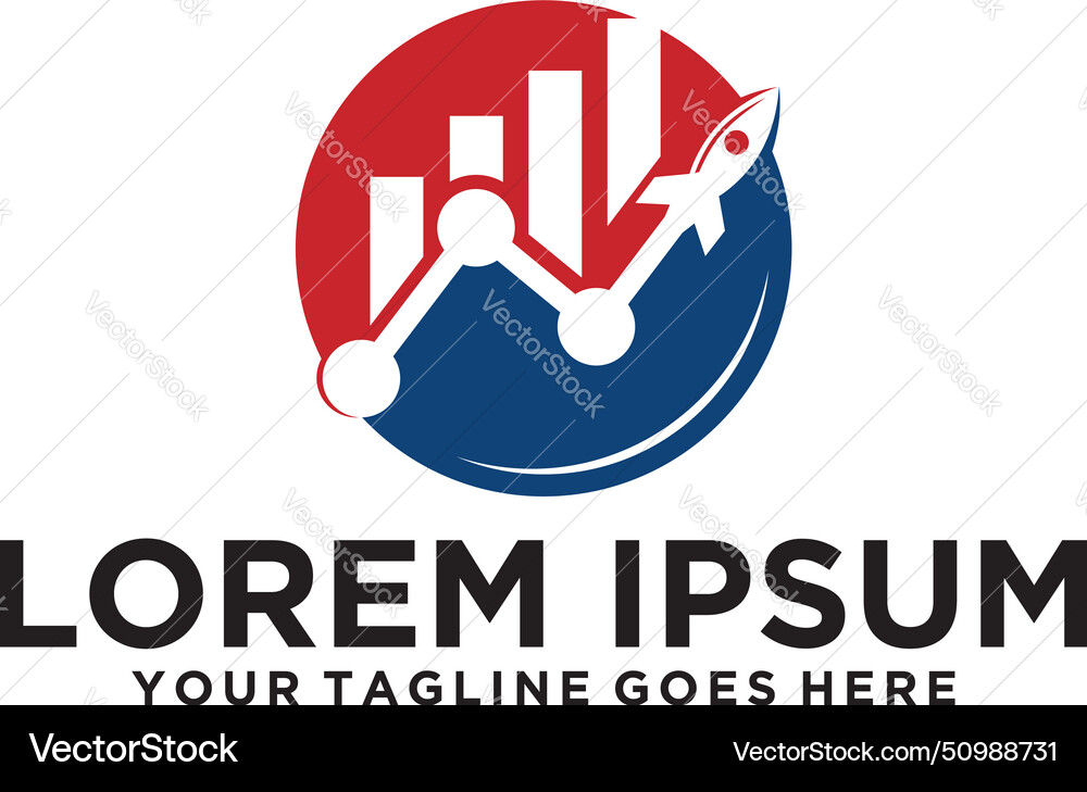 Bullish trader market logo idea Royalty Free Vector Image