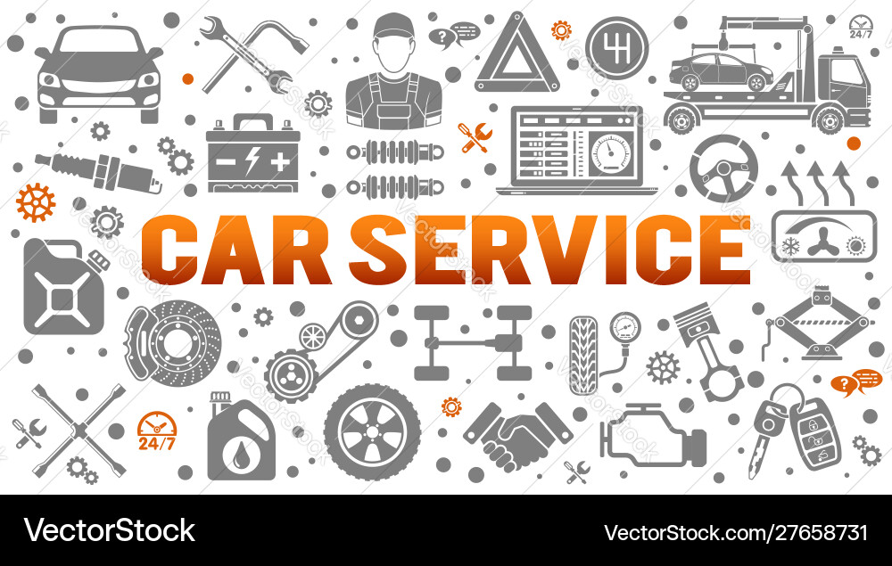 Car service banner Royalty Free Vector Image - VectorStock