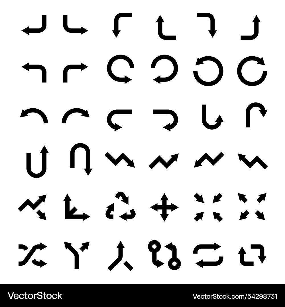 Directional arrows collection design elements Vector Image