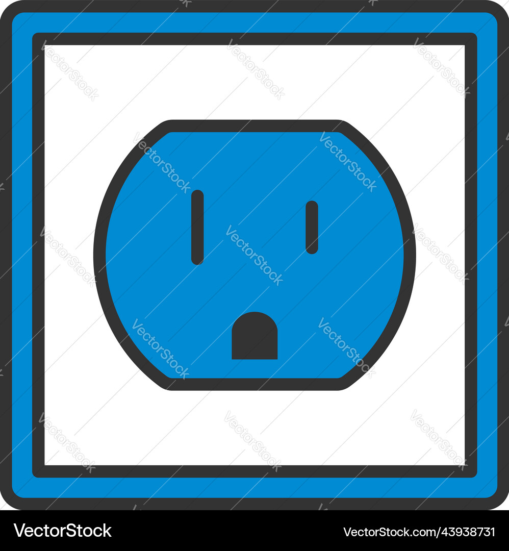 Electric outlet icon Royalty Free Vector Image