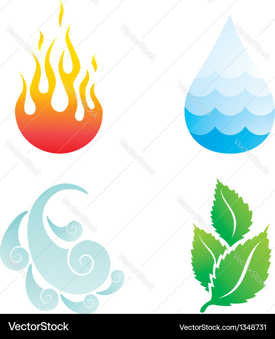 Four elements Royalty Free Vector Image - VectorStock