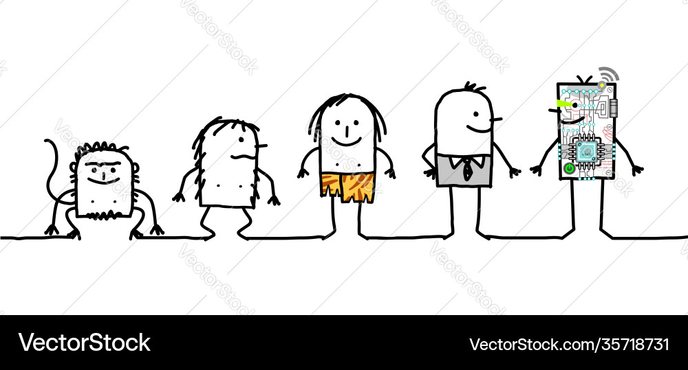 Monkey Stage Evolution Vector Images (83)