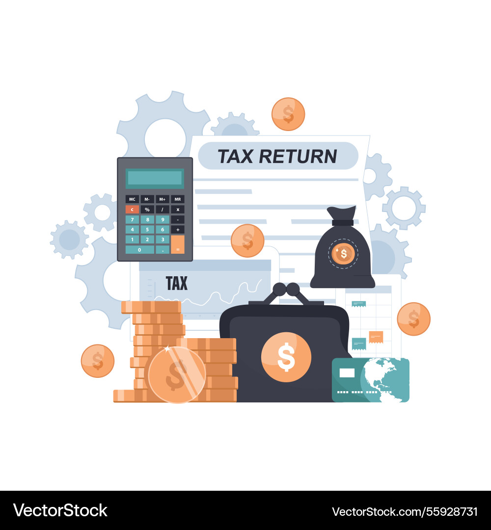 Incoming tax payment Royalty Free Vector Image