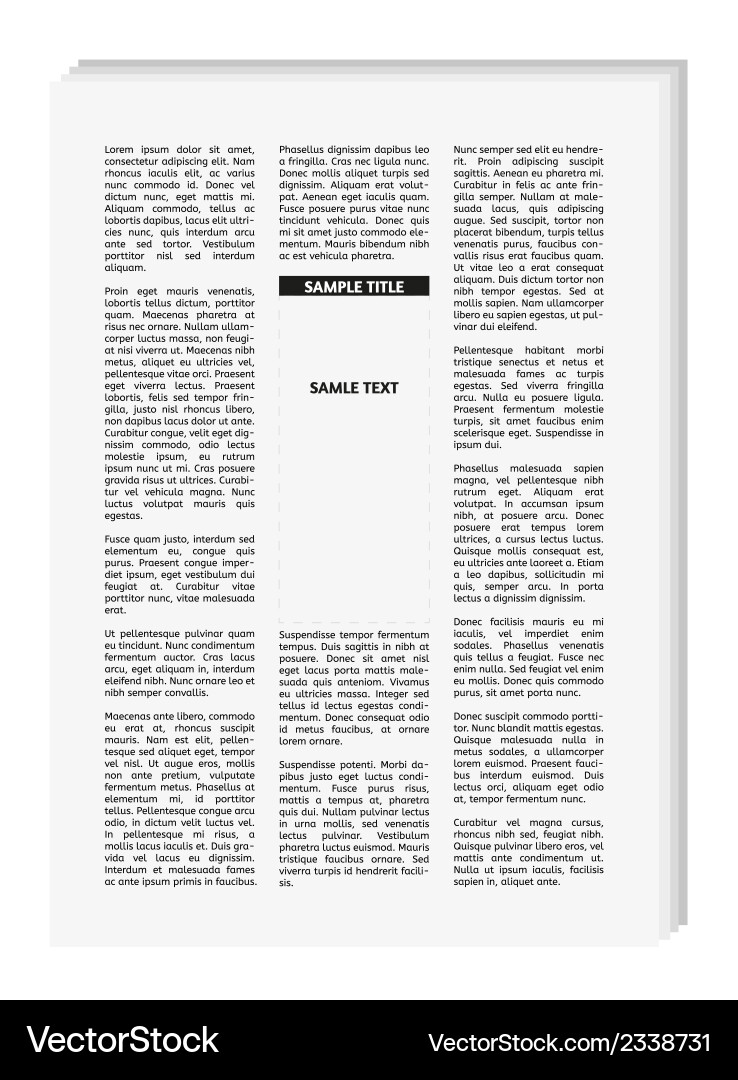 Newspaper Royalty Free Vector Image - VectorStock