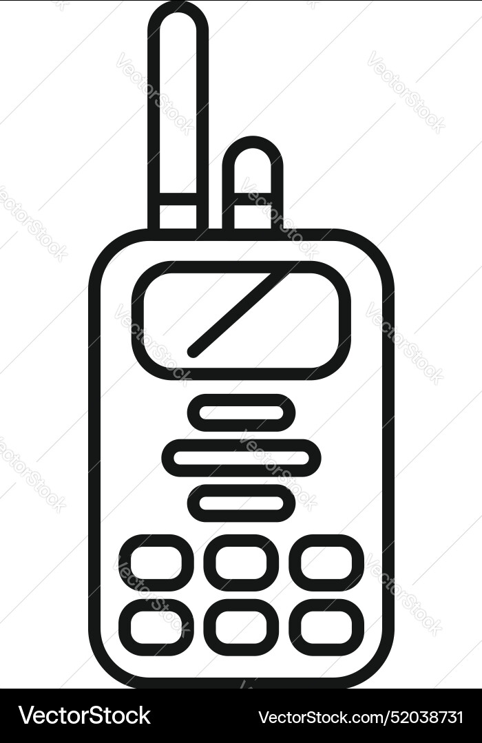 Portable radio transmitter with antenna Royalty Free Vector