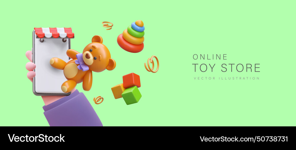 Realistic hand holding smartphone and selecting Vector Image