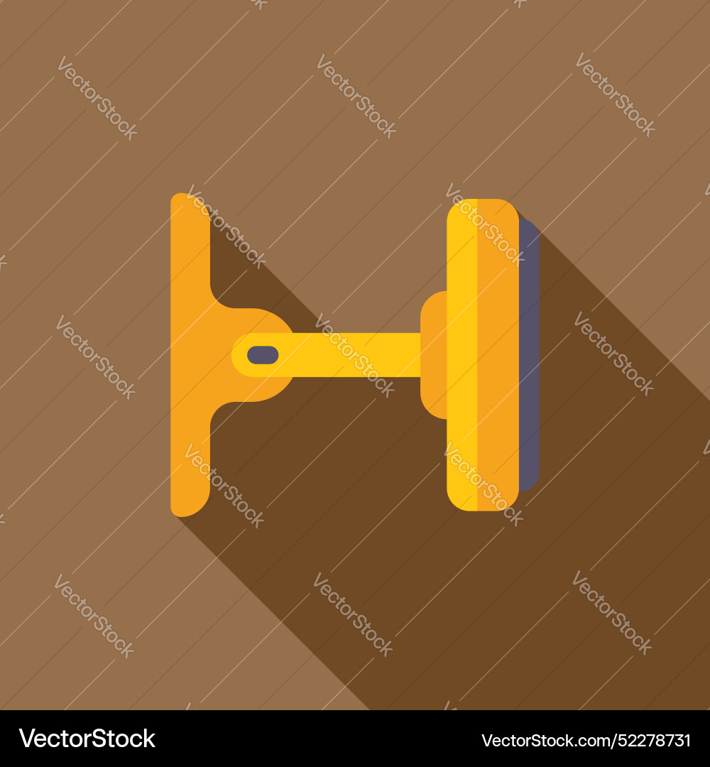 Yellow door stopper preventing slamming Royalty Free Vector