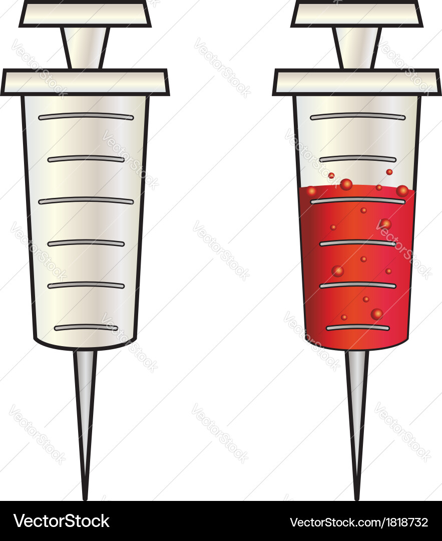 Cartoon syringe Royalty Free Vector Image - VectorStock