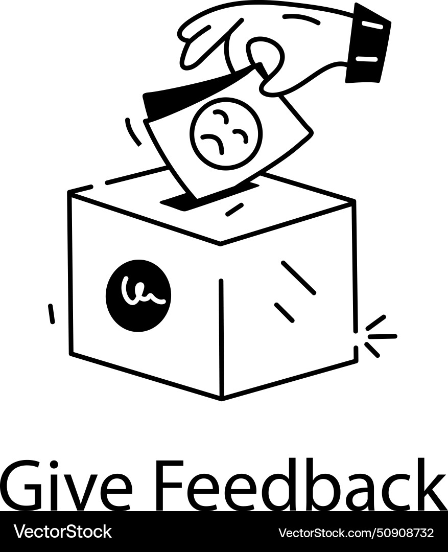 Give feedback Royalty Free Vector Image - VectorStock