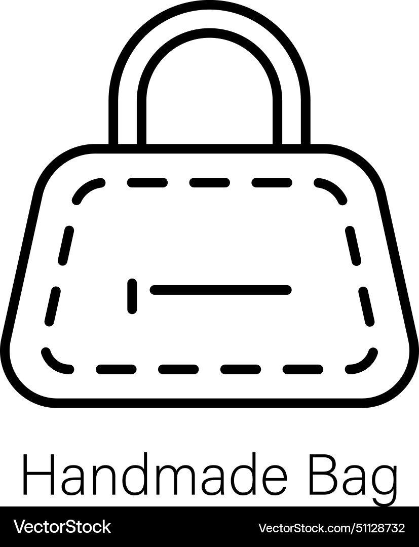 Handmade bag Royalty Free Vector Image - VectorStock
