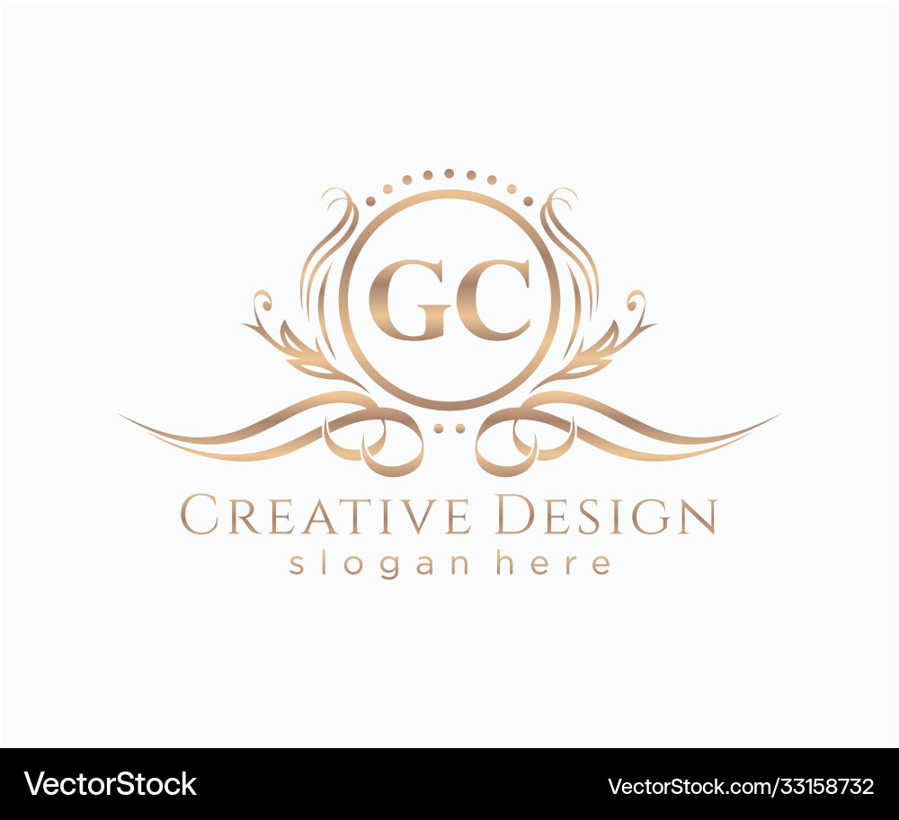 Initial gc beauty monogram and elegant logo design
