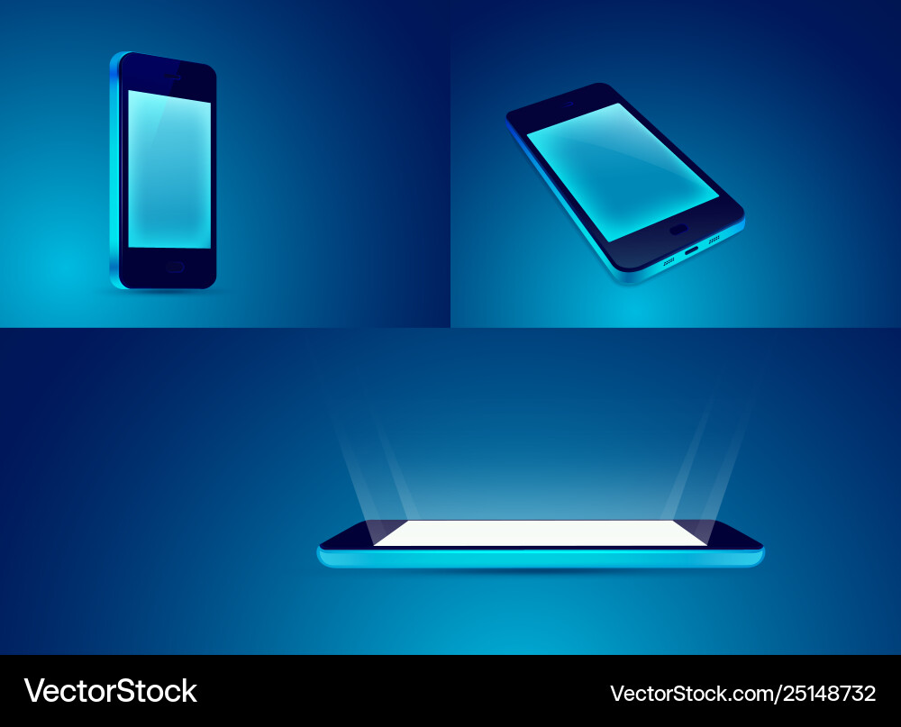 Mobile view Royalty Free Vector Image - VectorStock