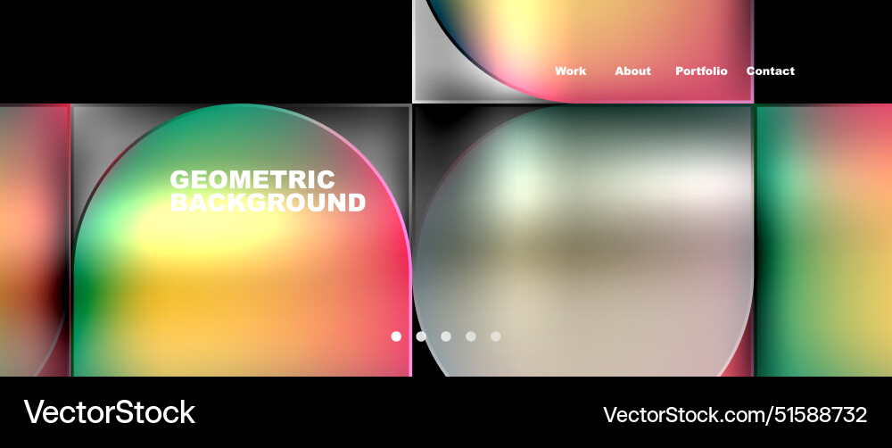 Round squares circles with fluid gradients Vector Image
