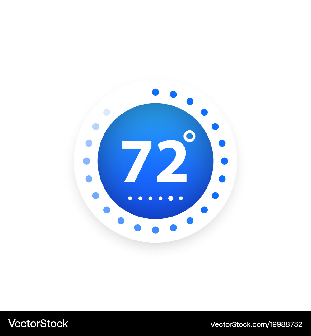 Thermostat temperature control Royalty Free Vector Image