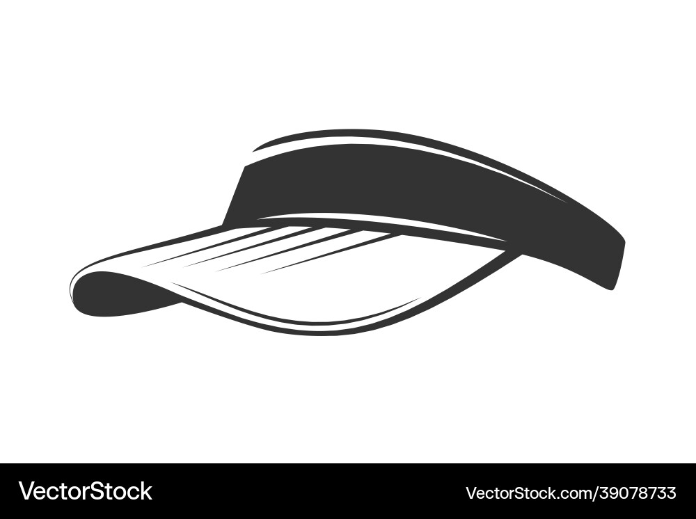 Cap with visor isolated on white background Vector Image