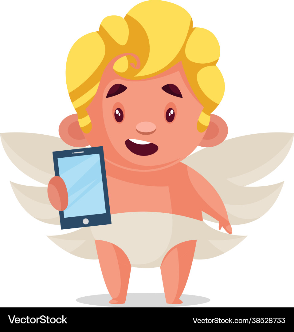 Cupid cartoon character Royalty Free Vector Image