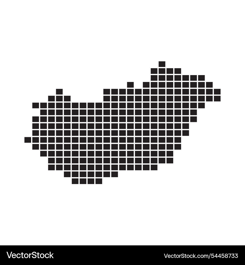 Hungary map icon Royalty Free Vector Image - VectorStock