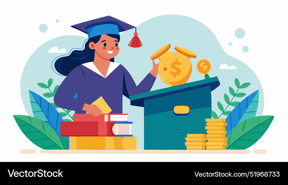 Investing in education fund Royalty Free Vector Image