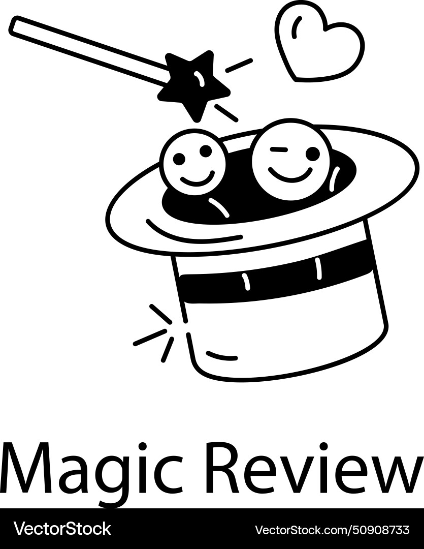 Magic review Royalty Free Vector Image - VectorStock