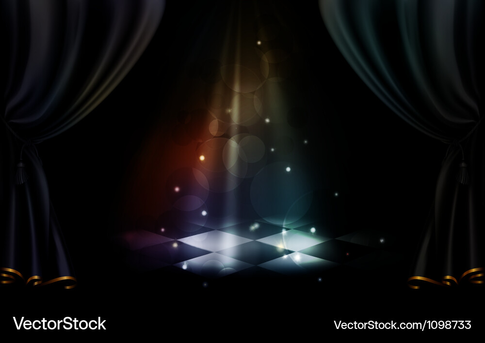 Magic stage Royalty Free Vector Image - VectorStock
