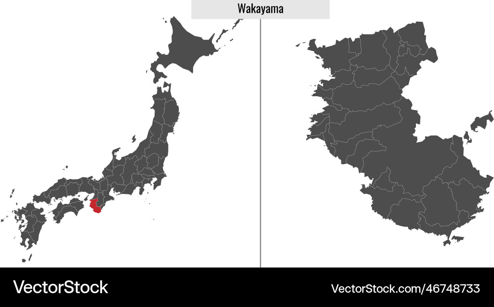 Map prefecture of japan Royalty Free Vector Image