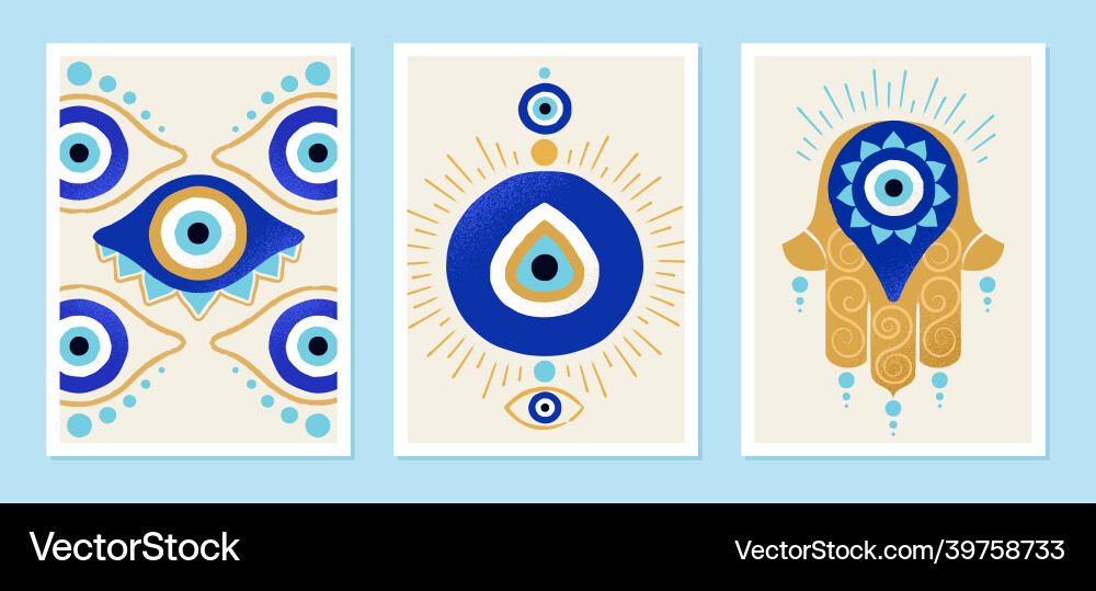 Set of turkish eye Royalty Free Vector Image - VectorStock