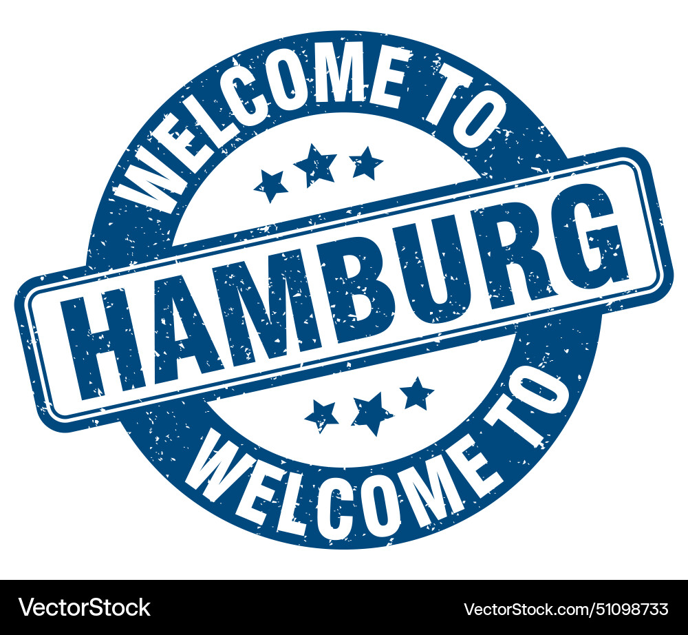 Welcome to hamburg stamp round sign Royalty Free Vector