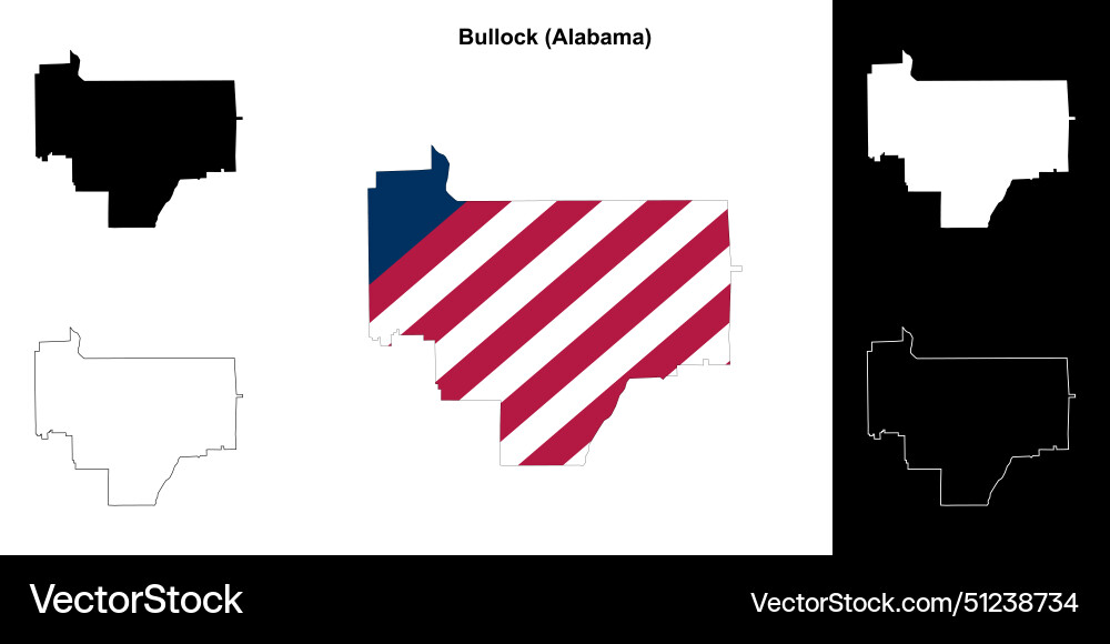 Bullock outline map Royalty Free Vector Image - VectorStock