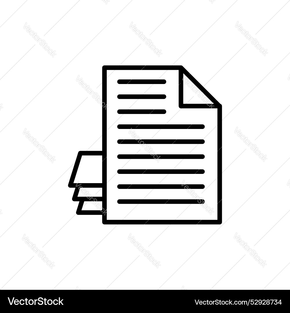 Document papers pile icon Royalty Free Vector Image