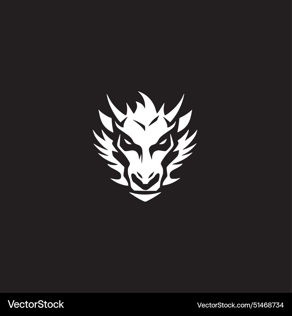 Dragon - minimalist and simple silhouette Vector Image
