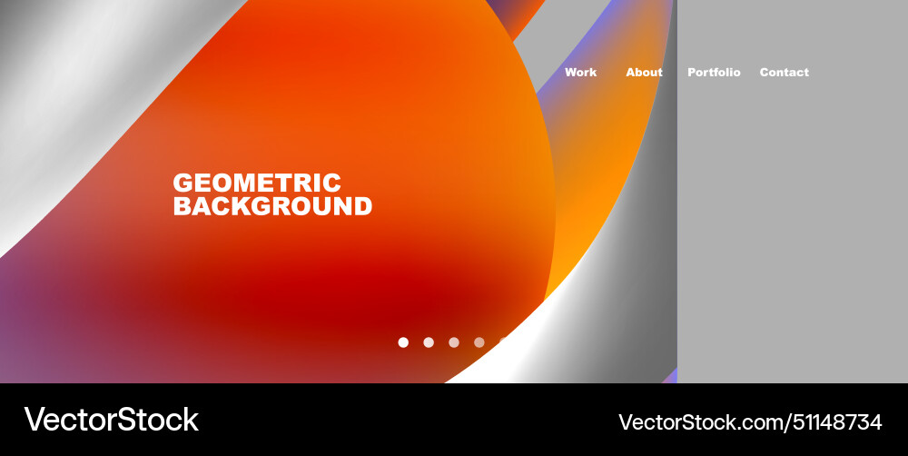 Geometric background with orange and purple Vector Image