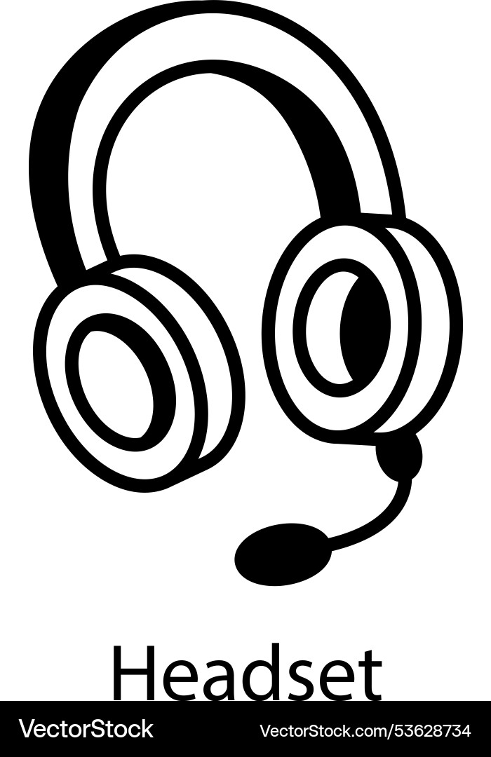 Headset Royalty Free Vector Image - VectorStock