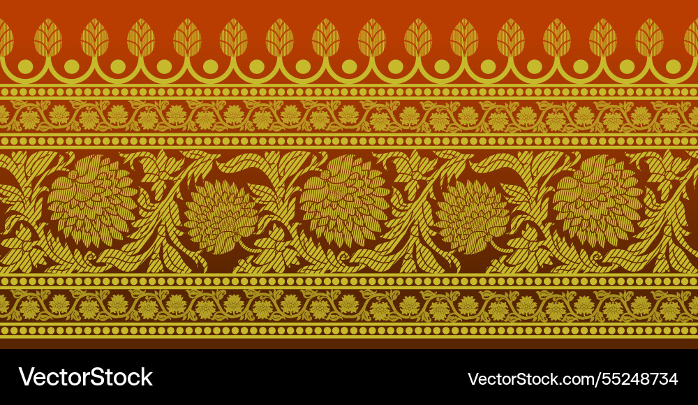 Indian ethnic sari design which is in india Vector Image