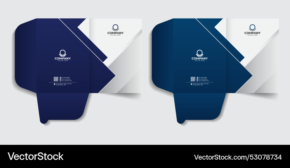 Modern corporate file folder stationery items Vector Image