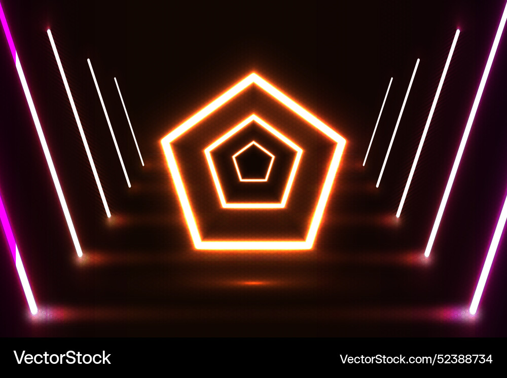 Realistic neon lights background Royalty Free Vector Image