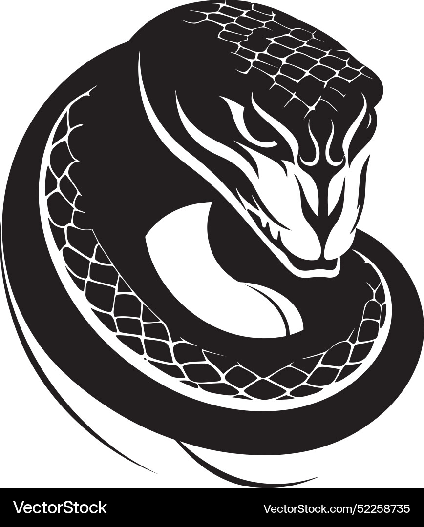Bold viper twist stylish serpent sha Royalty Free Vector
