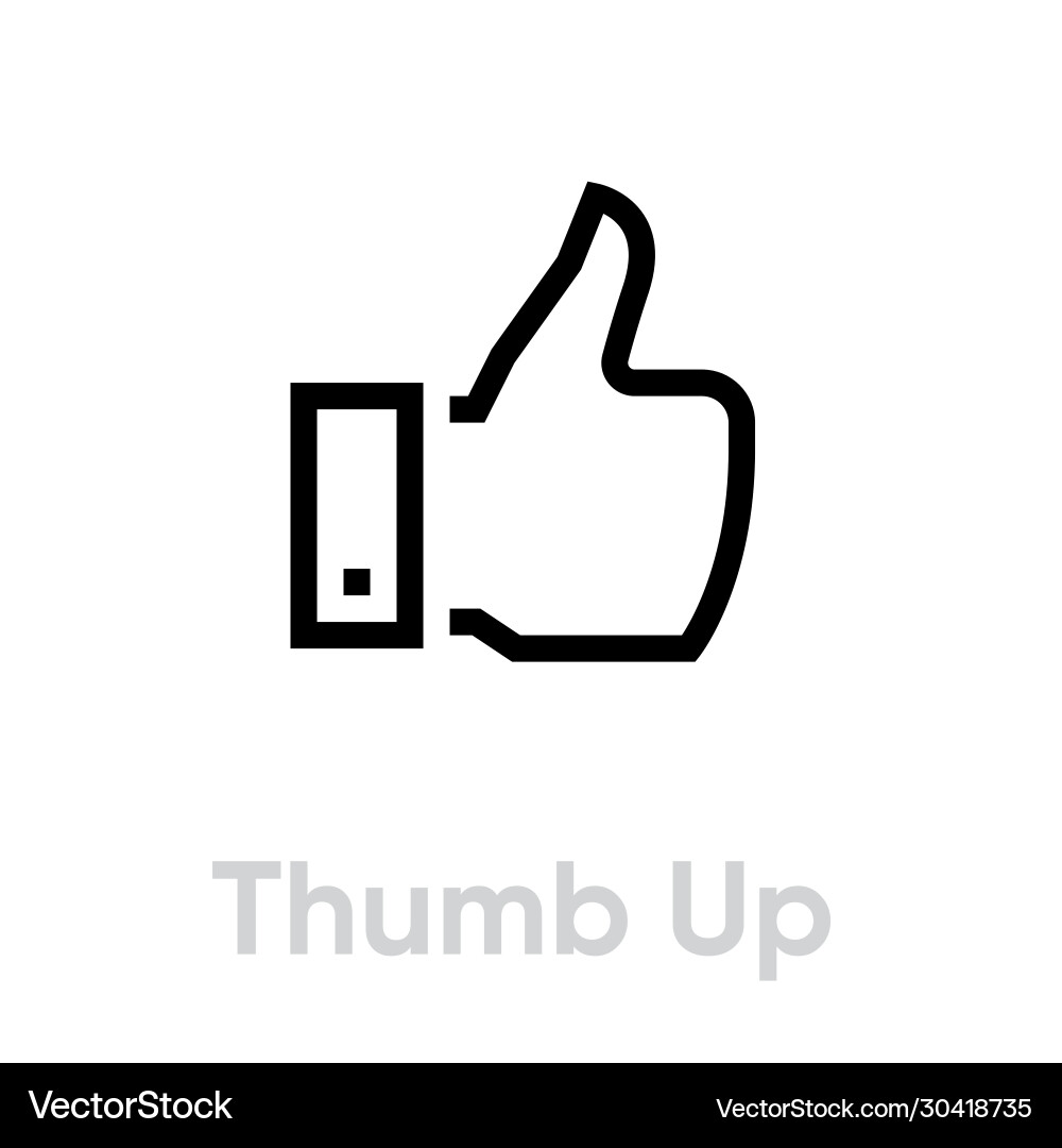 Thumb Up Hand Gesture Icon Royalty Free Vector Image