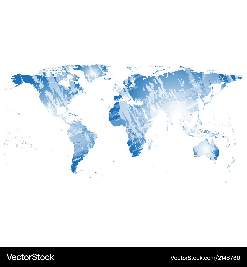 Black world map Royalty Free Vector Image - VectorStock