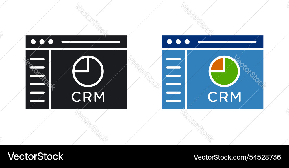 Crm icon Royalty Free Vector Image - VectorStock