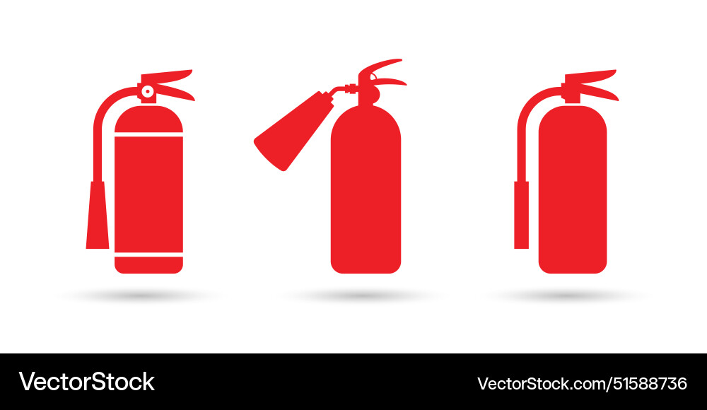 Fire extinguisher icon set Royalty Free Vector Image Fire extinguisher icon set Royalty Free Vector Image