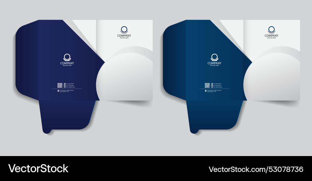 Folder cover document stationery template Vector Image